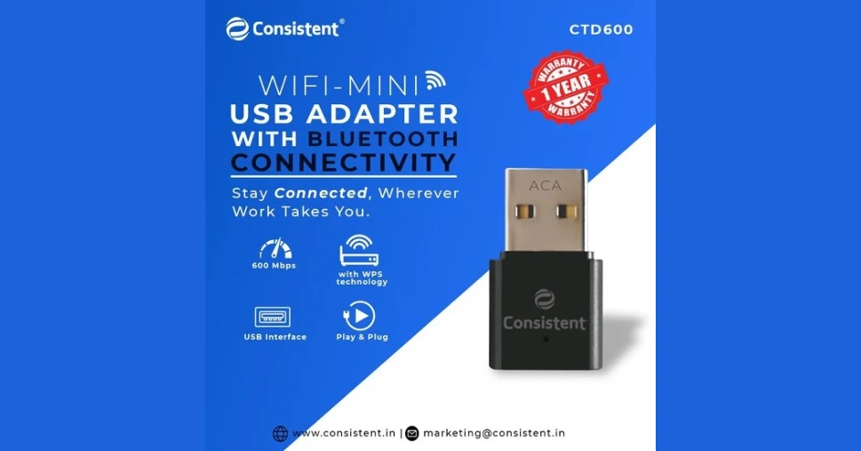 Consistent Launches Compact 600 Mbps Wi-Fi Mini USB Adapter for ...